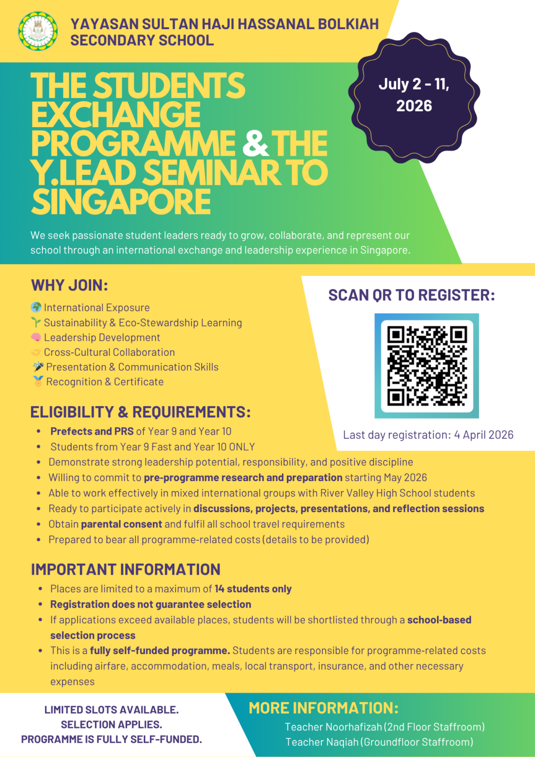 Registration Open: RVHS School Exchange & Y.LEAD Programme 2026 ...